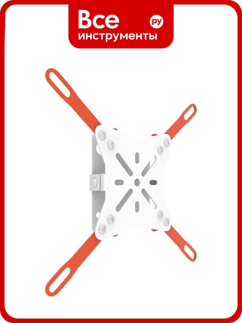 Кронштейн для ТВ Electriclight КБ-01-65 белый настенный, VESA 100×100/200×200, съемная пластина, порошковая краска