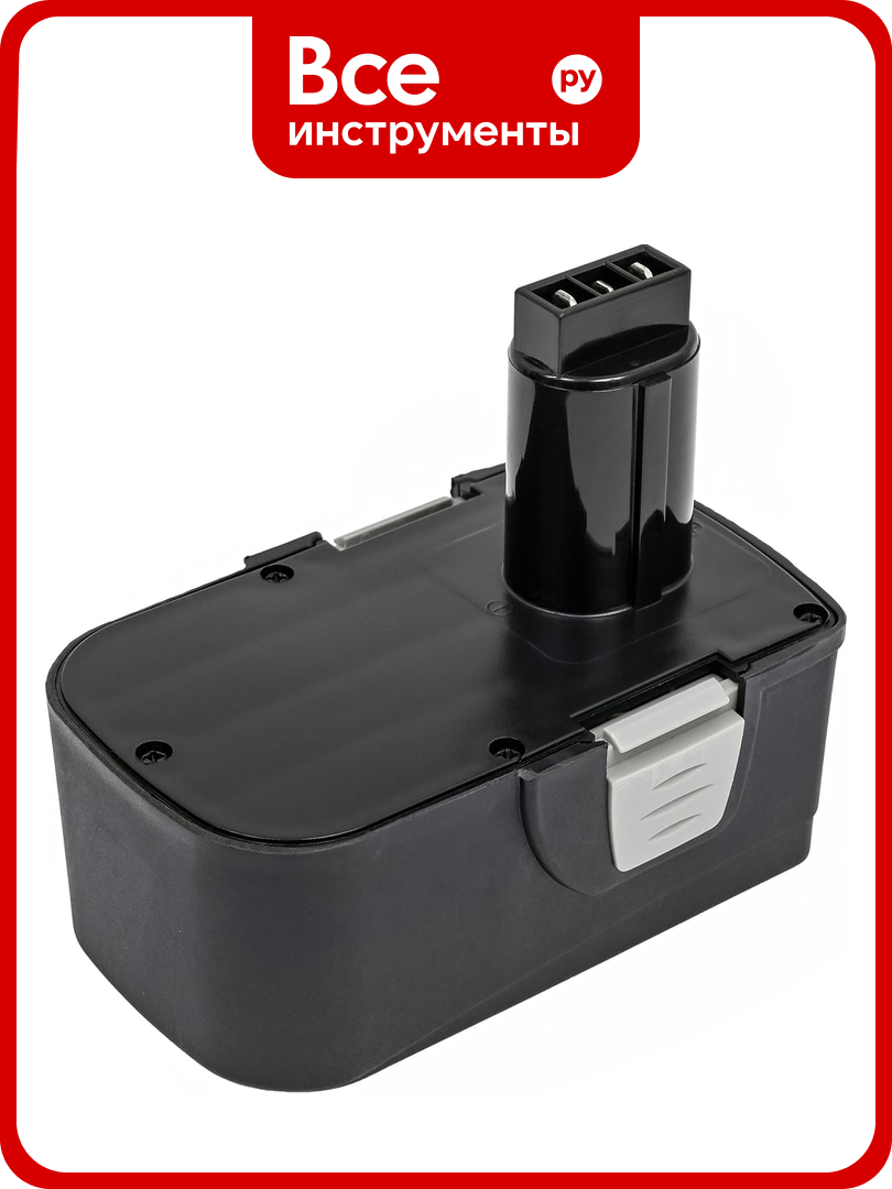 Аккумулятор VEBEX Ni-Cd 18V 1.5Ah, обойма, для инструментов Интерскол с высокой устойчивостью к циклам зарядки