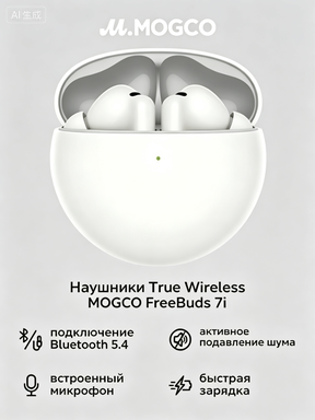 Наушники True Wireless MOGCO FreeBuds 7i White