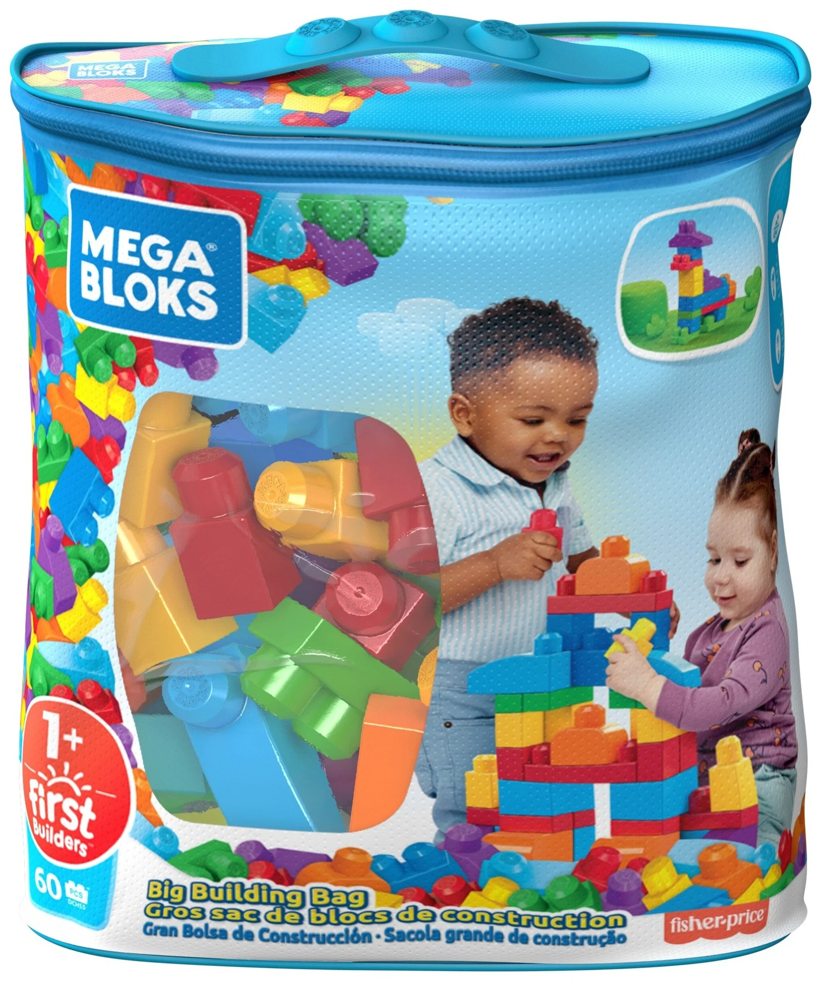 Конструктор Mega Bloks "Начинающие строители", от 1 года, 60 деталей