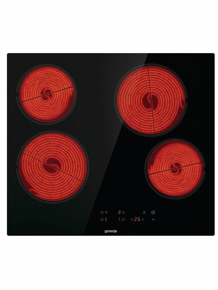 Варочная поверхность электрическая Gorenje ECT64BSCE черный
