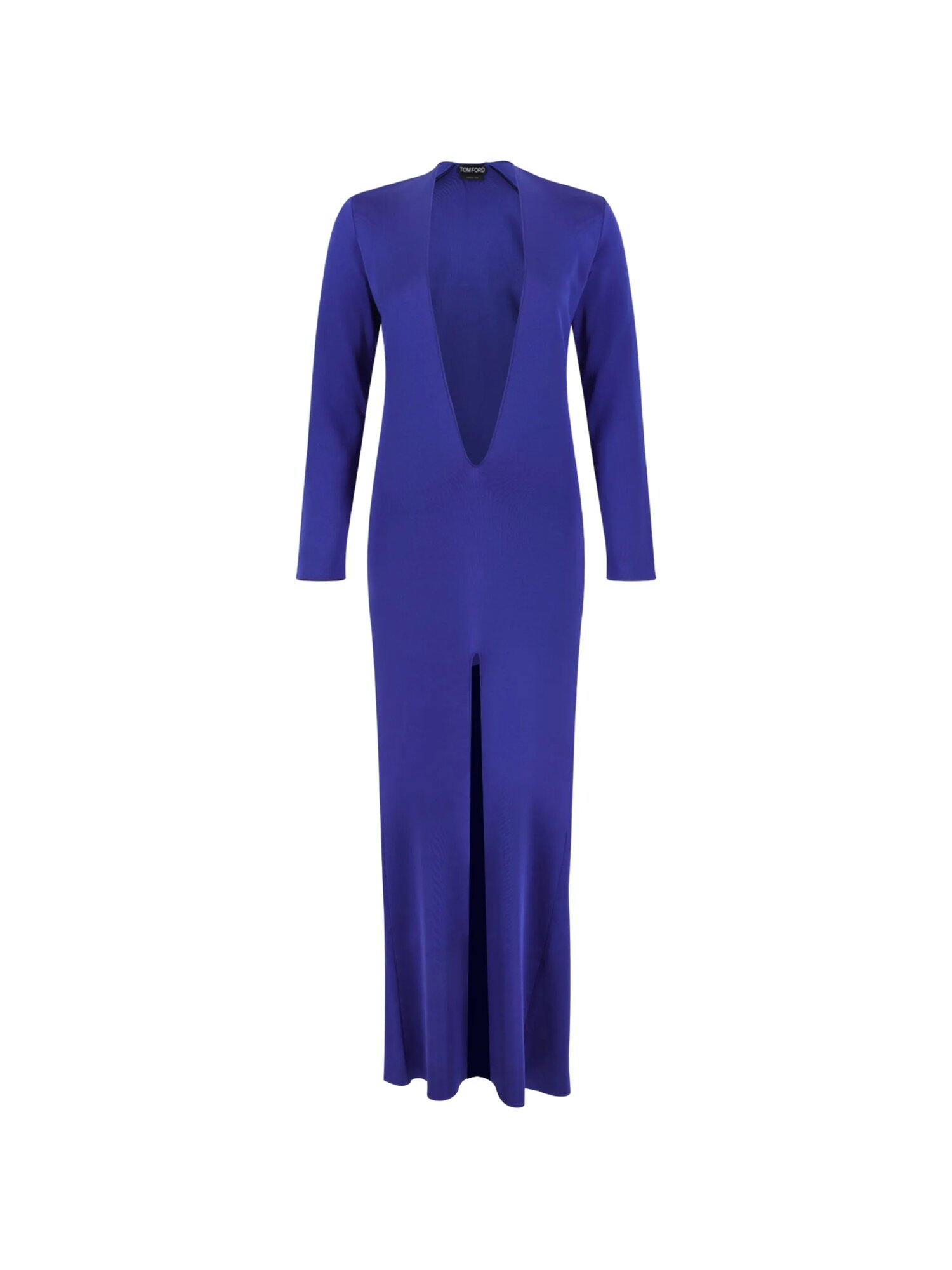 Платье Plunging V-neck front-slit dress