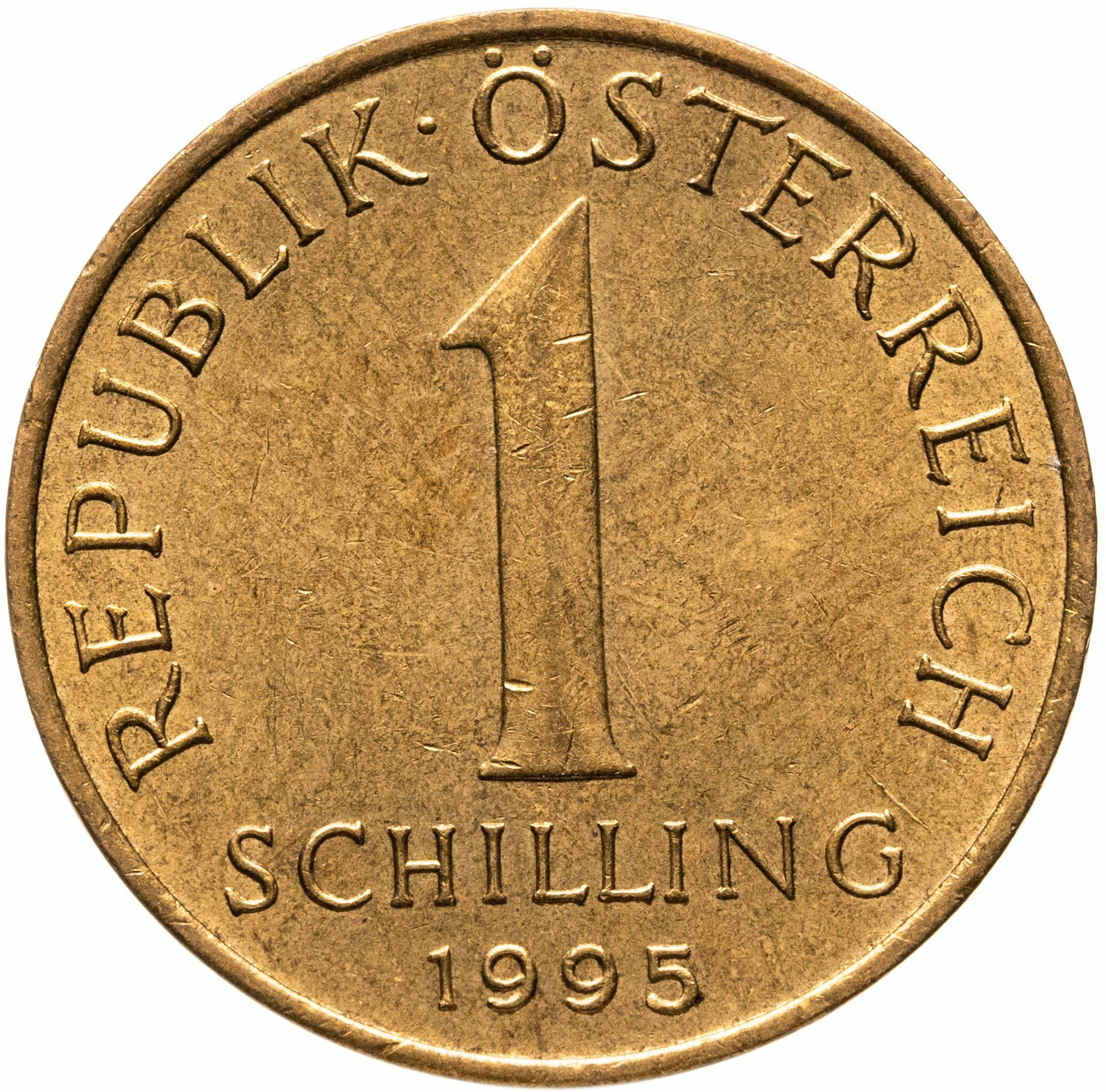 Австрия 1 шиллинг shilling 1995, Бронза, в сохранности AU