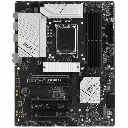 Материнская плата MSI PRO B760-P II - LGA 1700, Intel B760, 4xDDR5-5600 МГц, 1xPCI-Ex16, 2xM.2, ATX