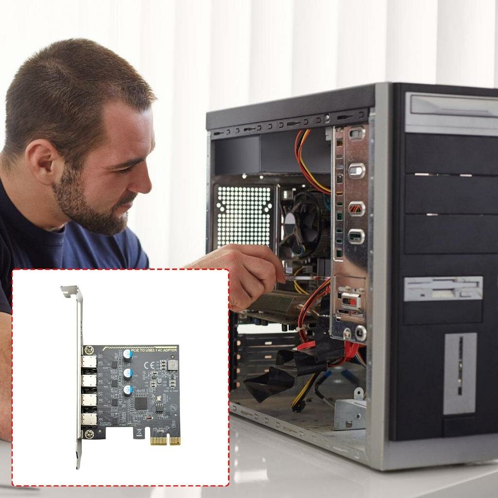 Адаптер PCIe–USB-C — фото 1
