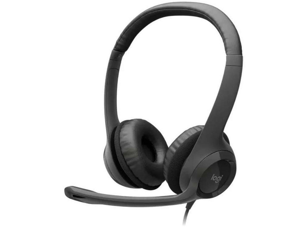 Наушники с микрофоном Logitech H390 черный 1.9м накладные USB оголовье (981-001578)