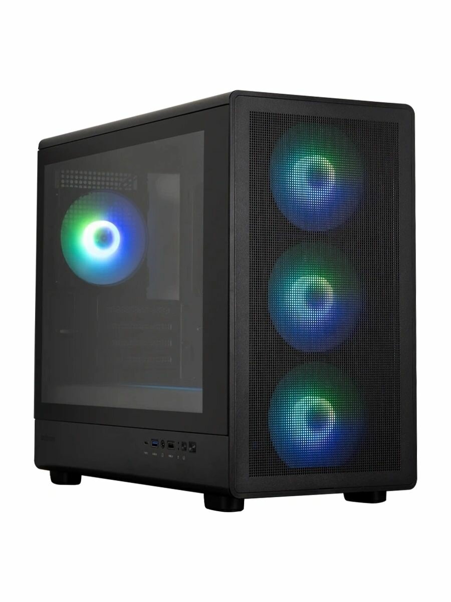 Корпус Zalman M5 черный без БП mATX 8x120mm 2x140mm 1xUSB2.0 1xUSB3.0 audio bott PSU