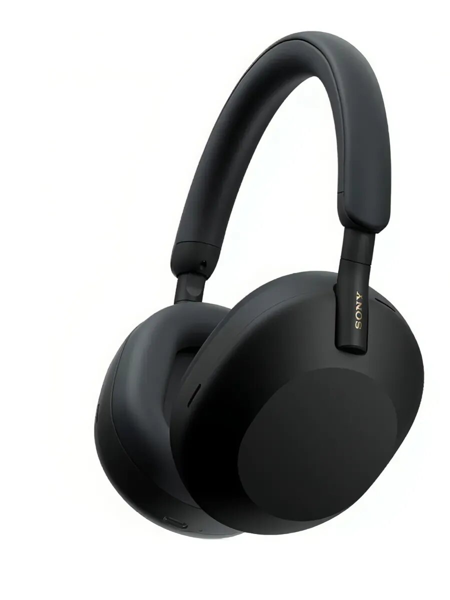 Беспроводные наушники Sony WH-1000XM5SA, шумоподавление, накладные, Bluetooth, черные