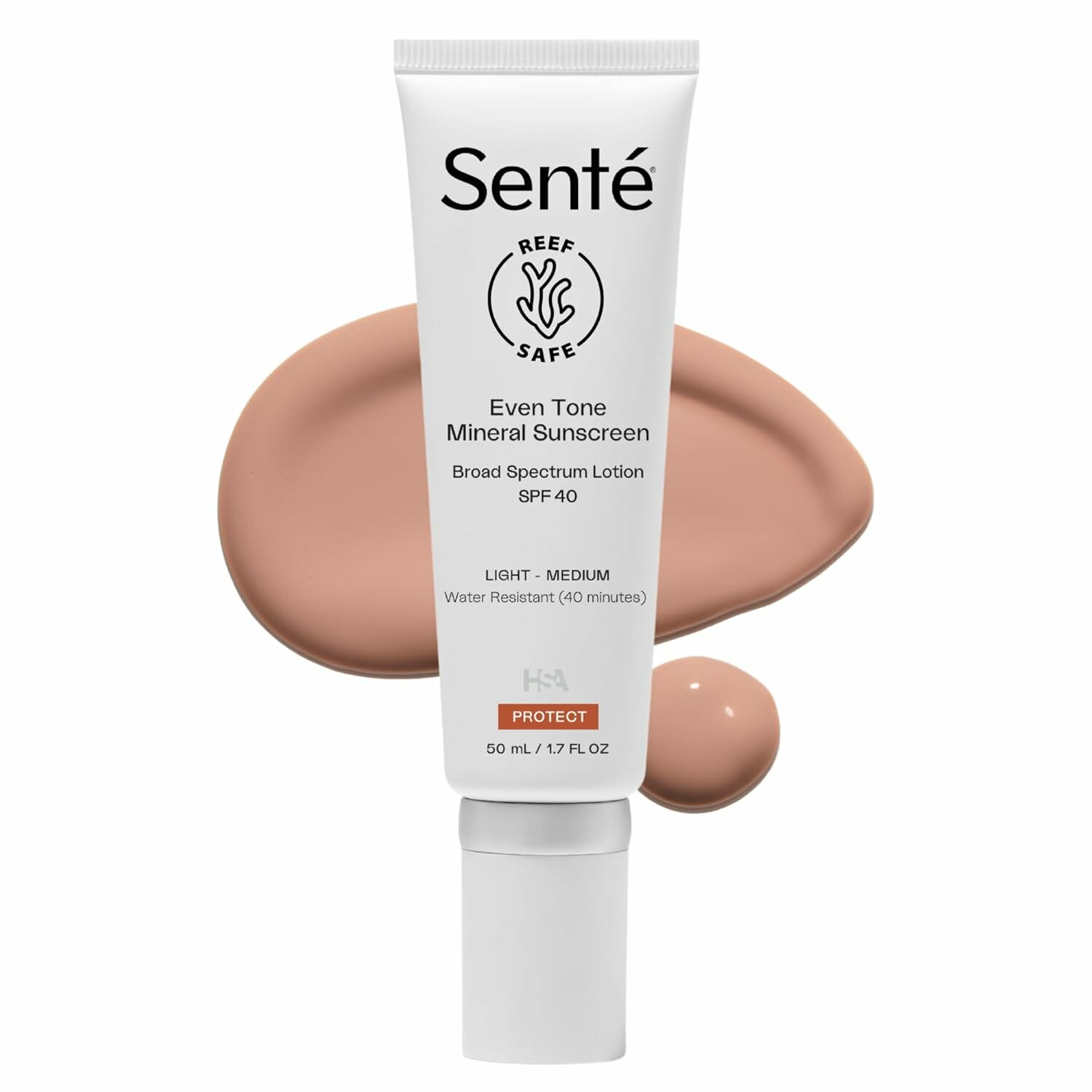 Sente Тонирующий крем солнцезашитный Even Tone Mineral Sunscreen SPF 30, 50 мл - Light-Medium