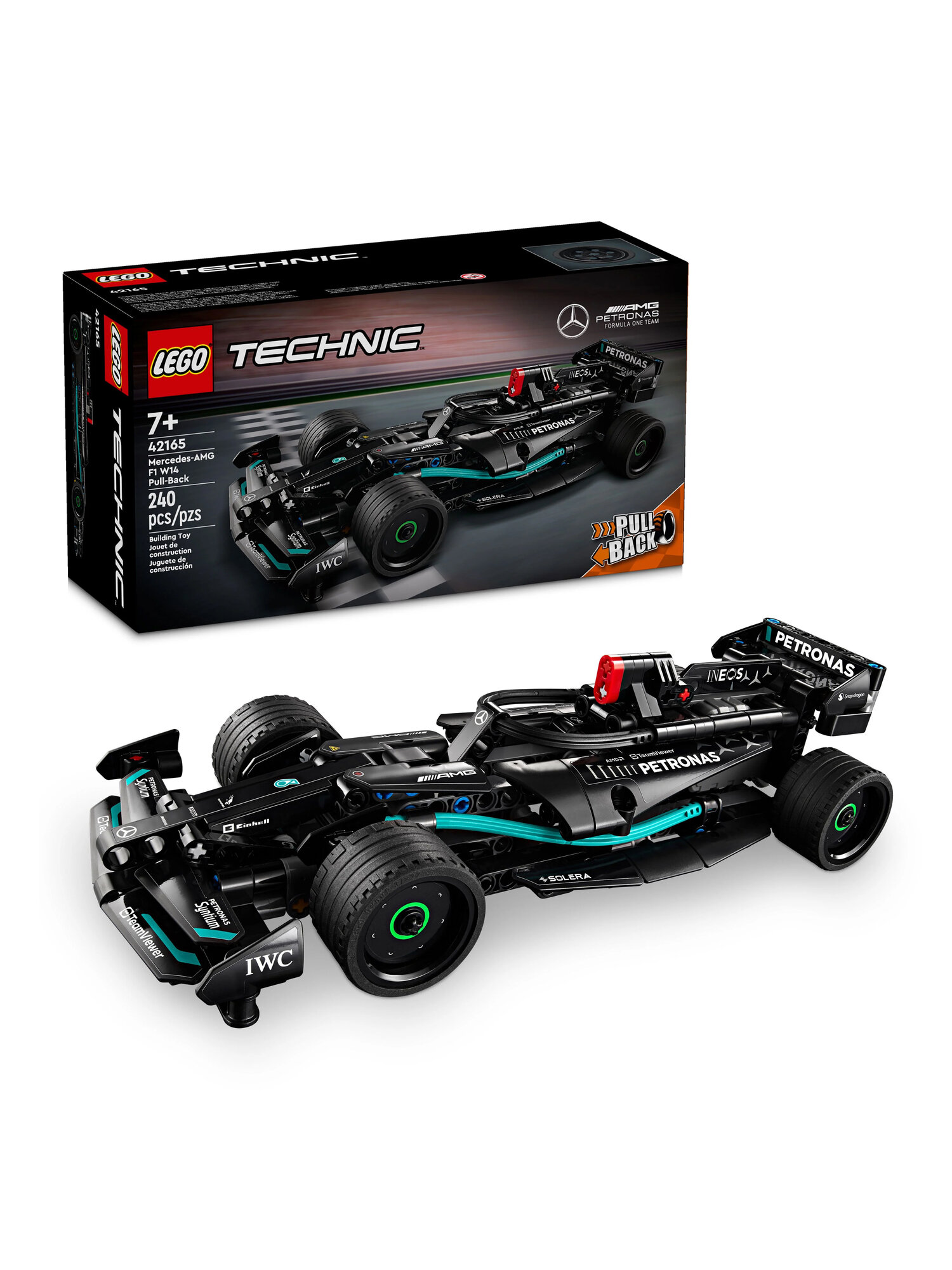 Конструктор LEGO Technic 42165 Гоночная машина Mercedes-AMG F1 W14 E Performance Pull-Back, 240 дет.
