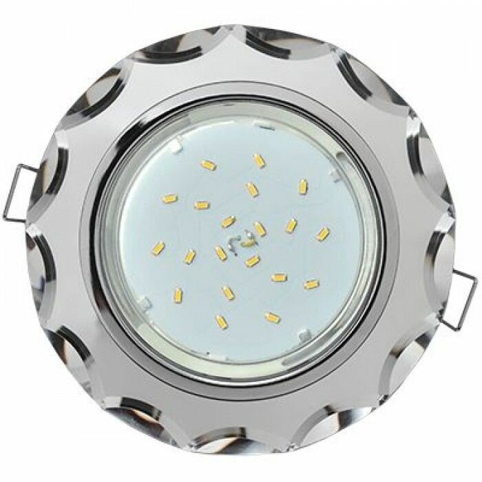 Ecola GX53 H4 5313 Glass Стекло Круг с вогнутыми гранями хром - хром (зеркальный) 38x126 (к+) [FM53RCECH.]