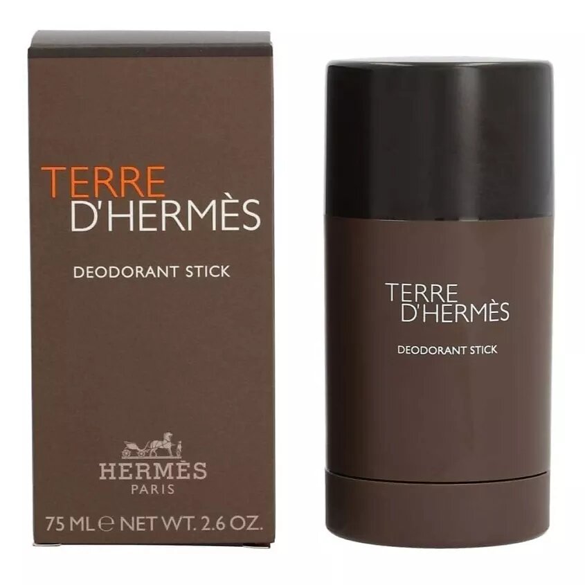 HERMES Парфюмированный мужской Дезодорант-стик Terre D'Hermes, 75 мл