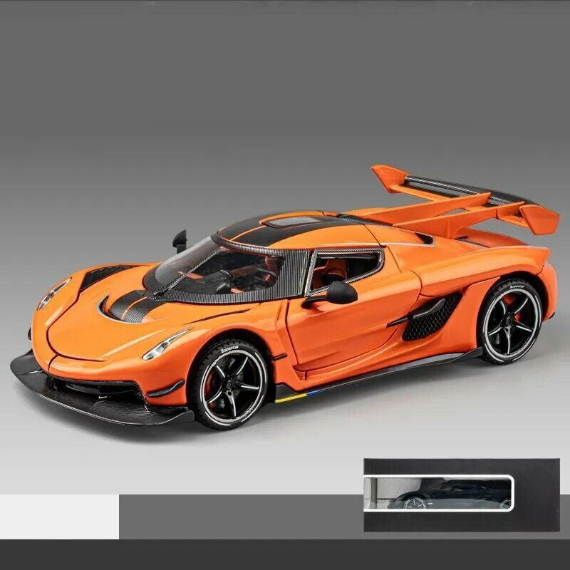 Модель из сплава 1:24 Koenigsegg Jesko, Коллекционные предметы, Детские игрушки для автомобилей, Со звуком и светом