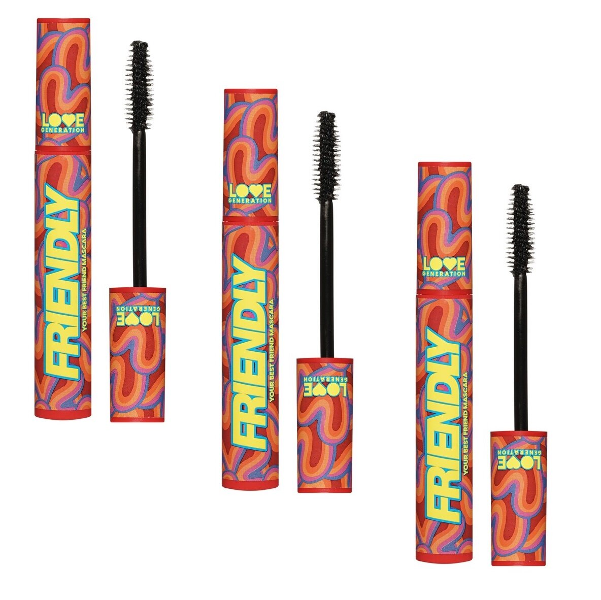Тушь для ресниц удлиняющая и подкручивающая Love Generation “Your Best Friend Mascara Friendly” тон 01 3шт
