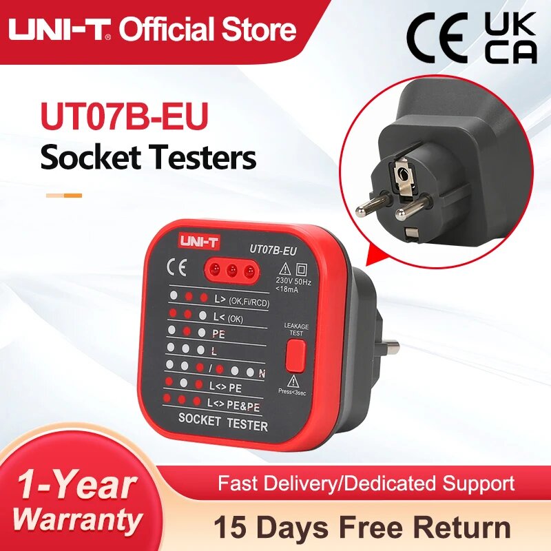 UNI-T UT07B-EU Тестер розеток