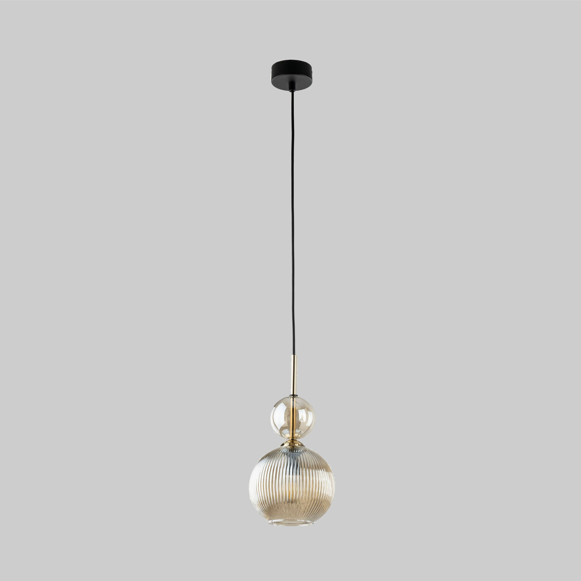 Подвесной светильник TK Lighting Sophia Cognac 11040, E14, 10 Вт, цвет черный/янтарный