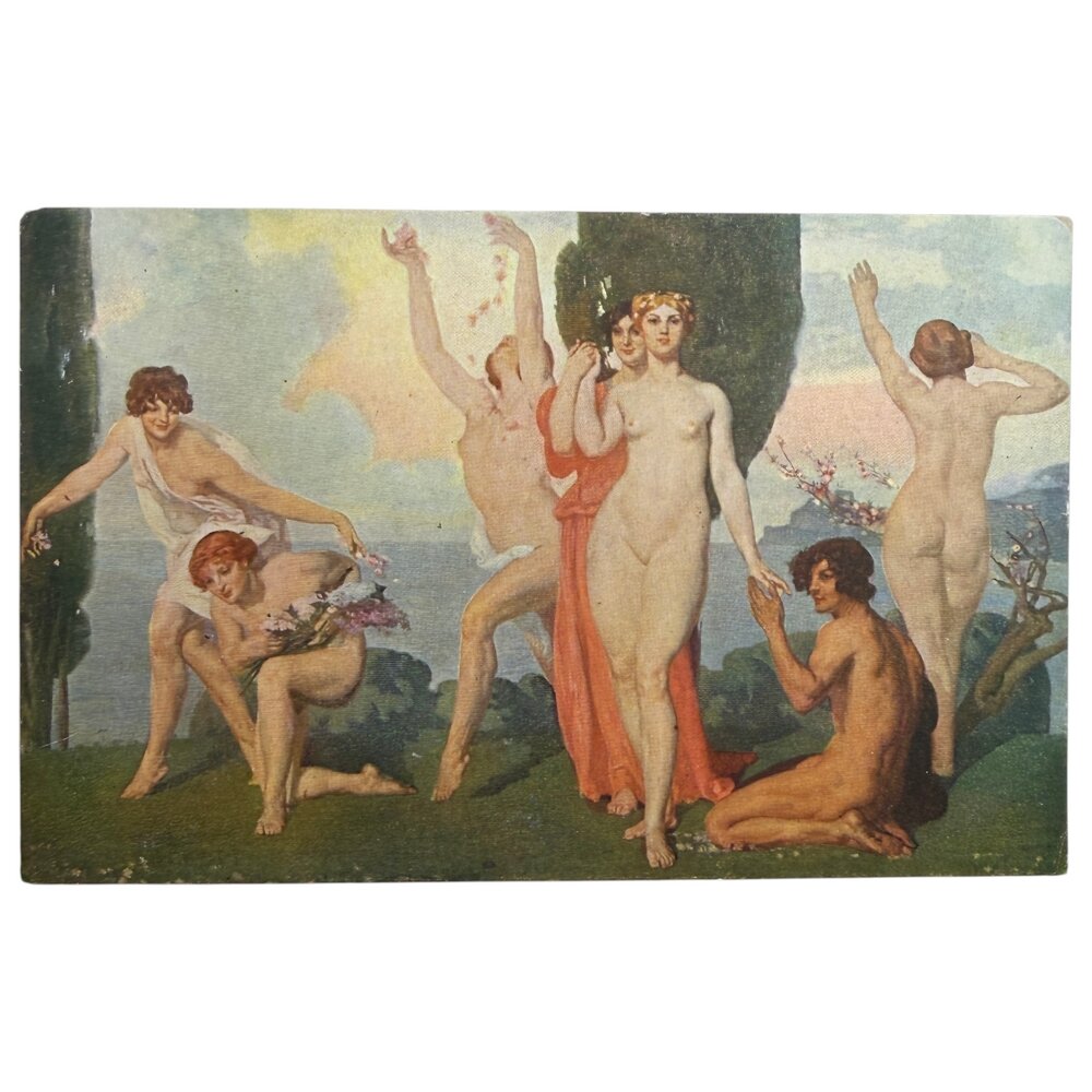 Почтовая открытка "Обри - Весна" 1900-1910 гг. Франция