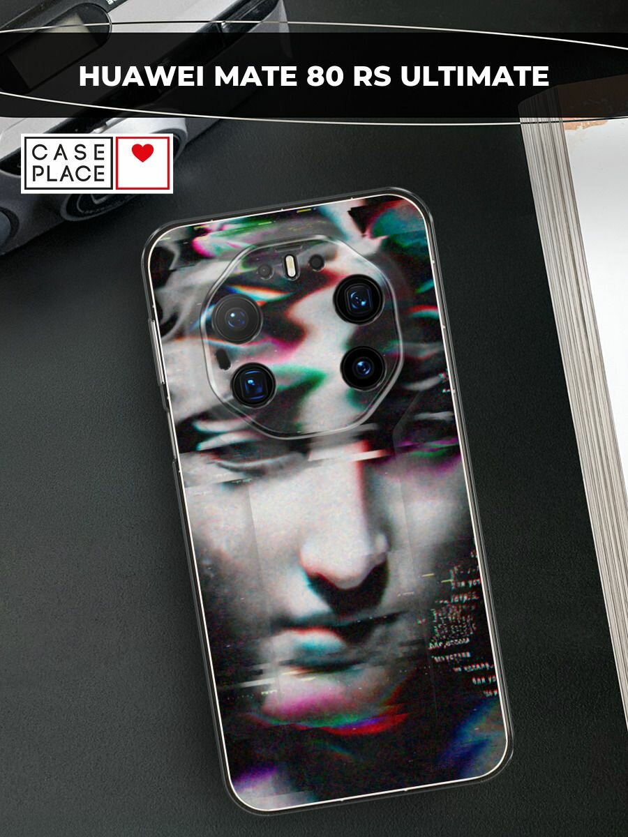 Чехол на Huawei Mate 80 RS Ultimate / Хуавей Мейт 80 РС Ультимейт с принтом Glitch Art