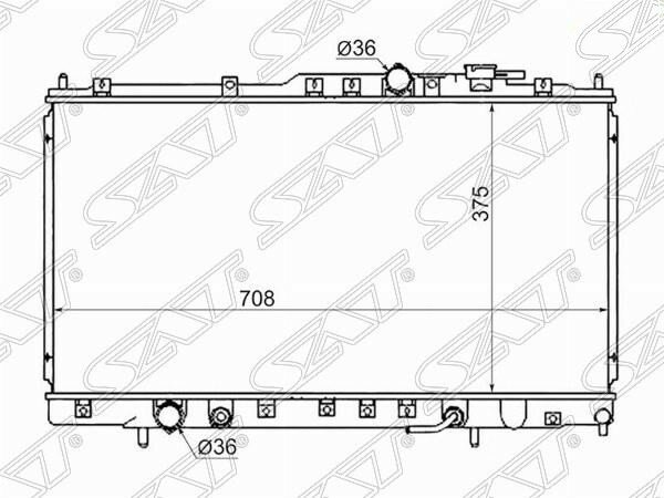 Радиатор SAT MC0002-V6 Mitsubishi Galant 96-03