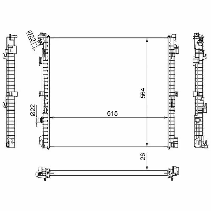 Радиатор SAT ST-10-0108 BMW X3 17-21 / X4 18-21