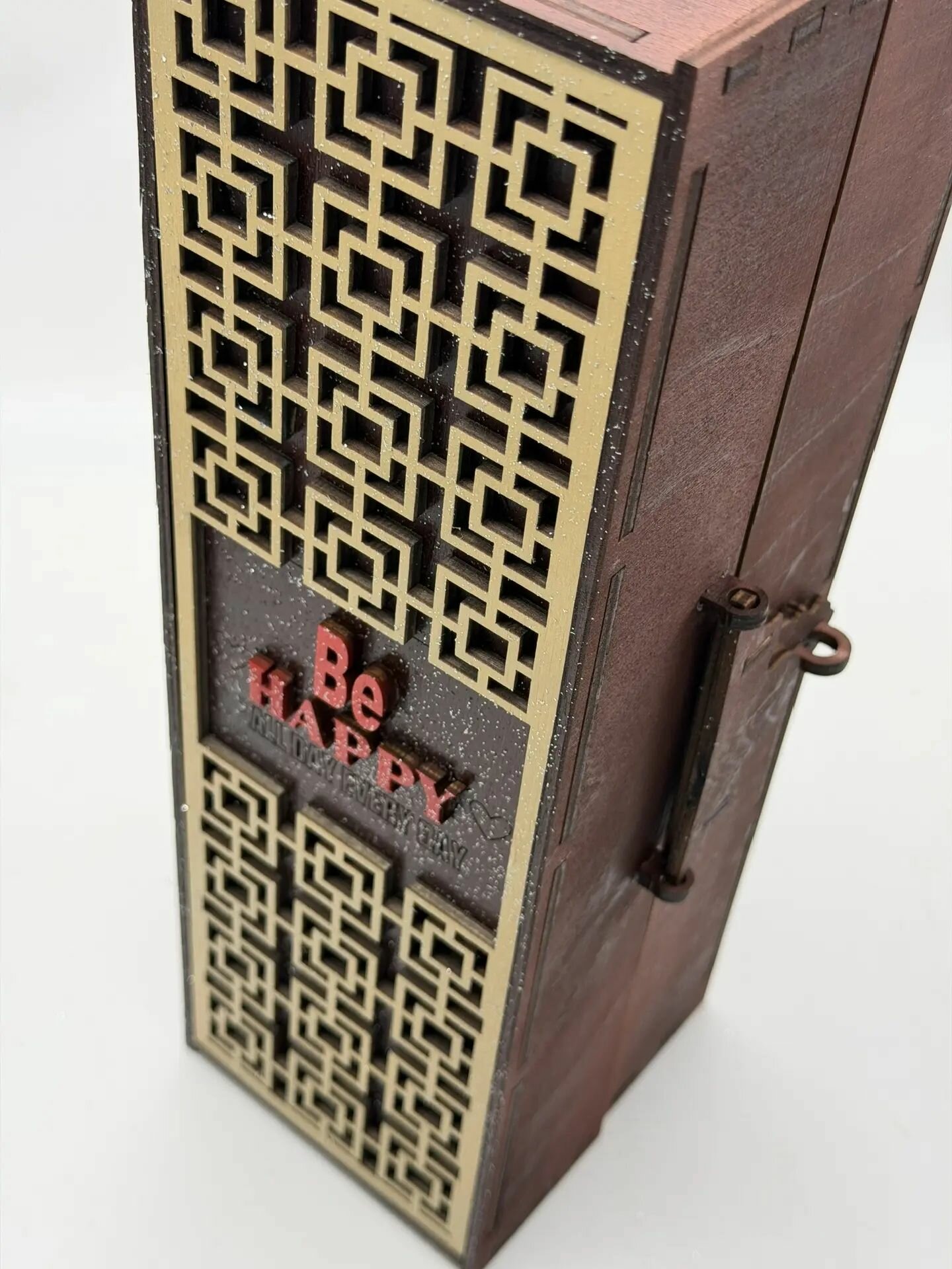 Подарочная коробка LASER OK, для вина, дерево, 32,6x10x10,6 см — фото 1
