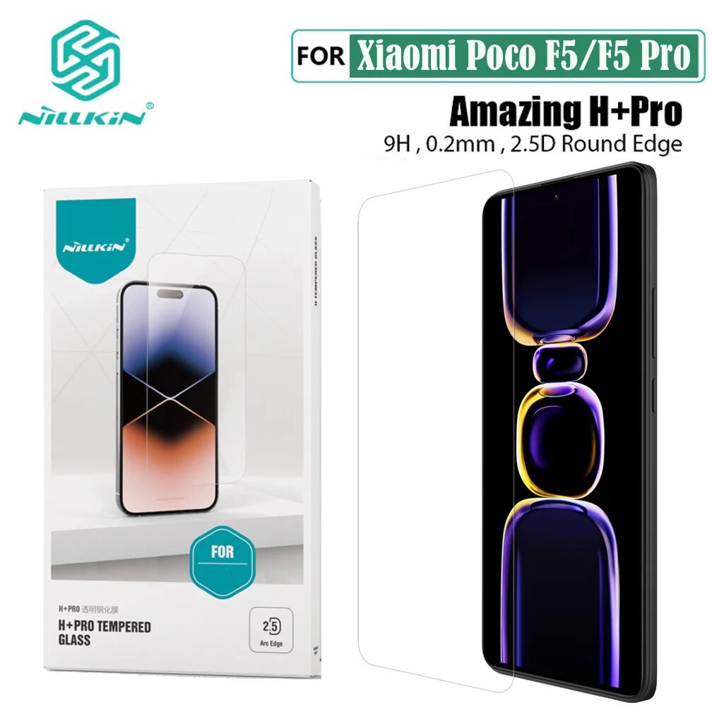 Защитное стекло Nillkin Amazing H+Pro для Xiaomi Poco F5/F5 Pro, 0.2mm, 9H