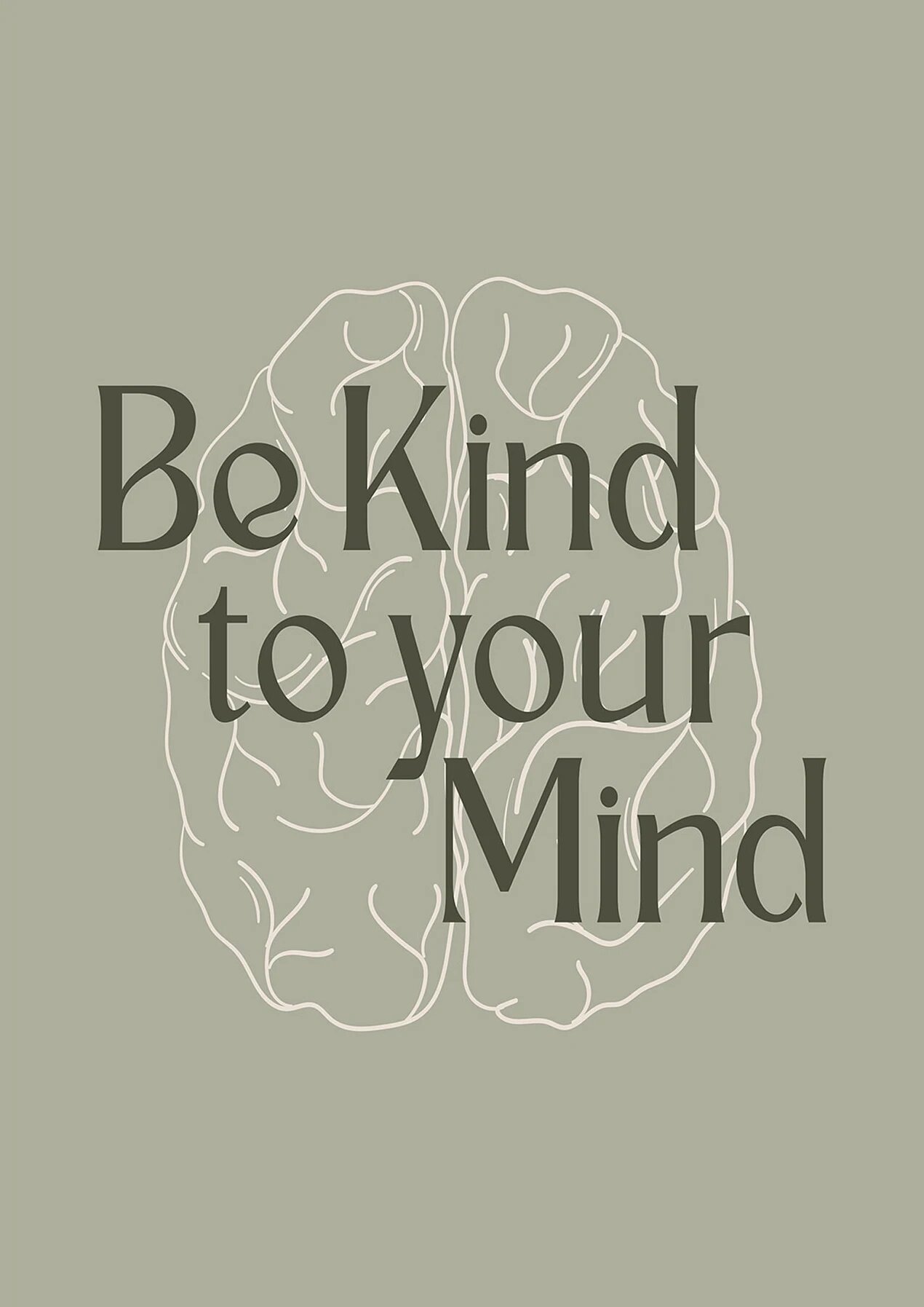 Плакат "Be Kind to your Mind", 50x70см, DM52-22
