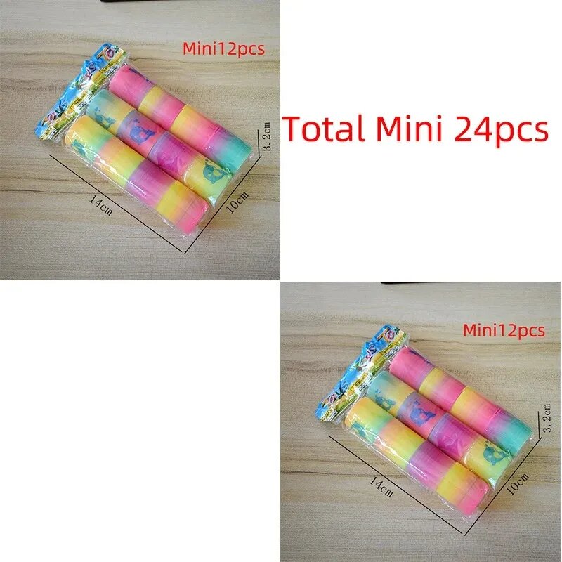 Радужные пружинки-игрушки, 24 шт, Цвет: 24 pieces1