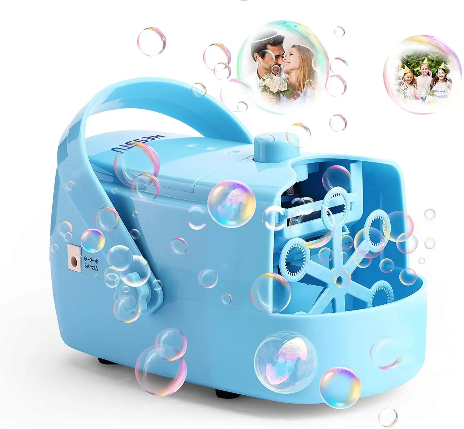 Автомат для пузырей, голубой, 2 скорости, Bubble machine3