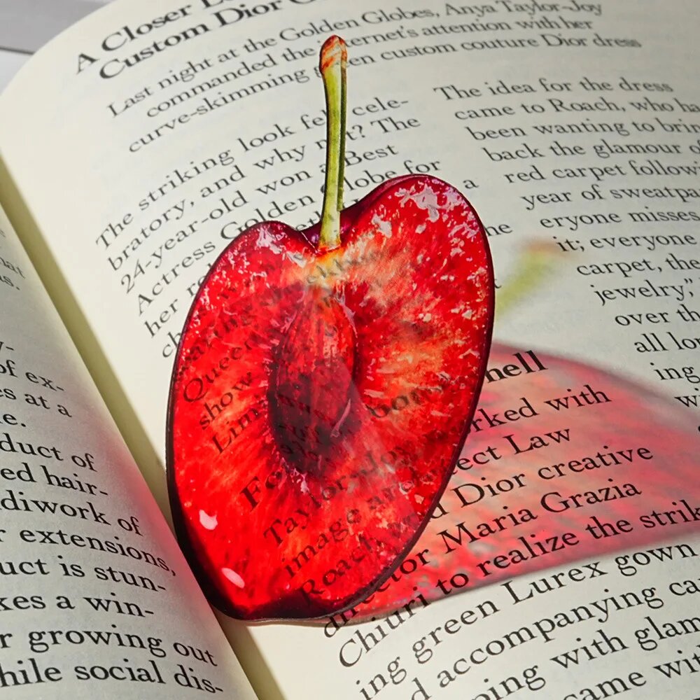 Закладка для книг, акрил, красный, цвет 19
