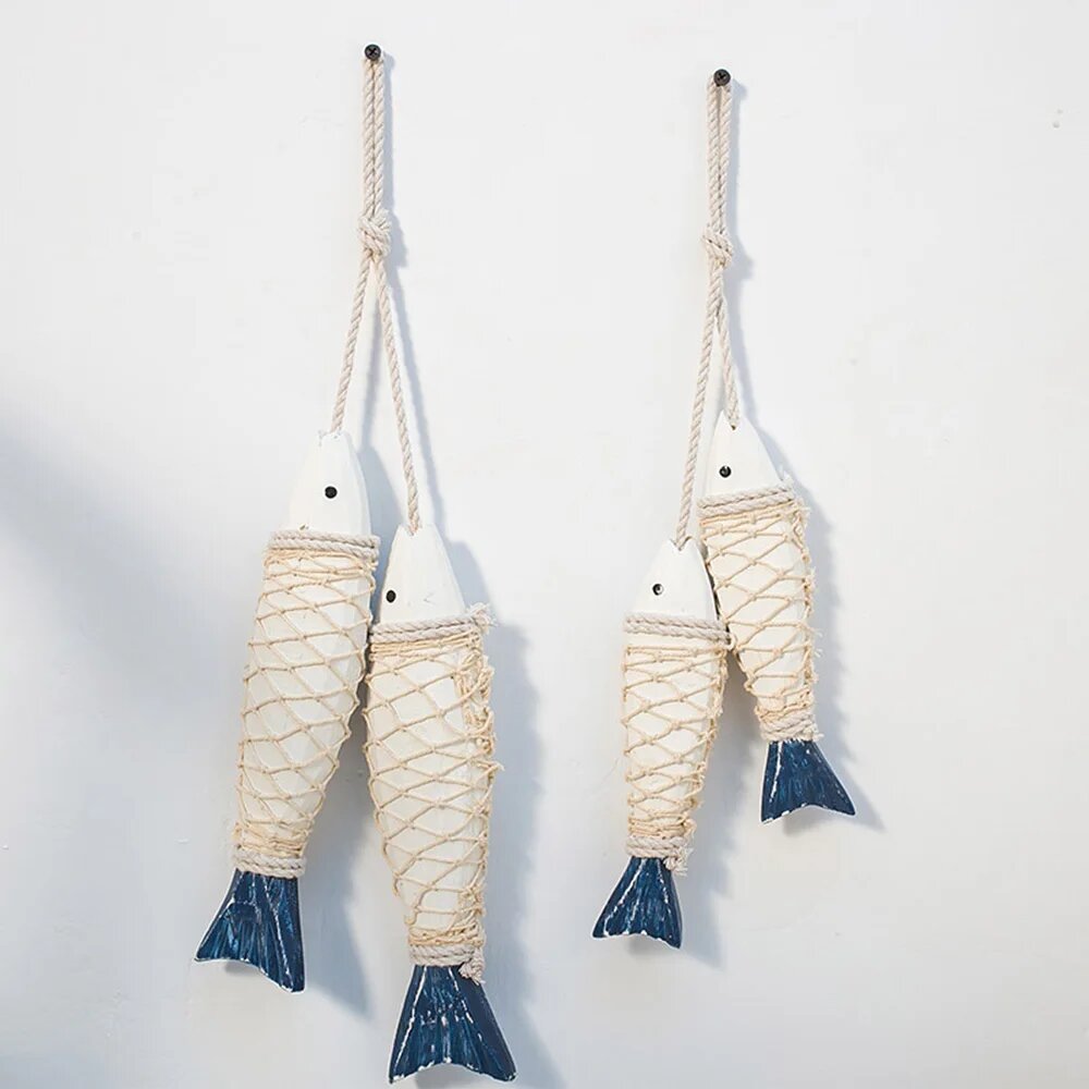 Деревянные рыбки для подвешивания, Small Fish Skewers