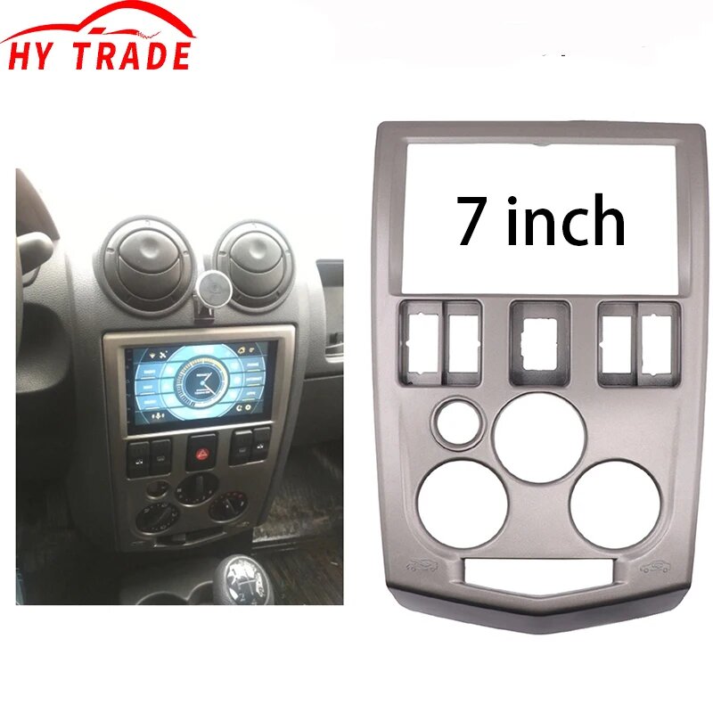 Рамка для автомагнитолы 2 DIN HY для Renault Logan Dacia Logan 2004-2007, панель-накладка для установки DVD-радио