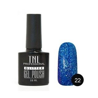 TNL Professional Гель-лак - Glitter № 22 - Сапфировый (10 мл)