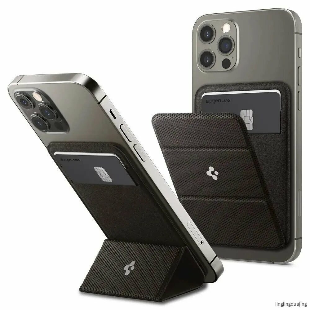 Картхолдер для смартфона SPIGEN, держатель для карт, предназначенные для MagSafe, 2 карты, совместимых с моделями iPhone 16 / 15 / 14 / 13 / 12 серия