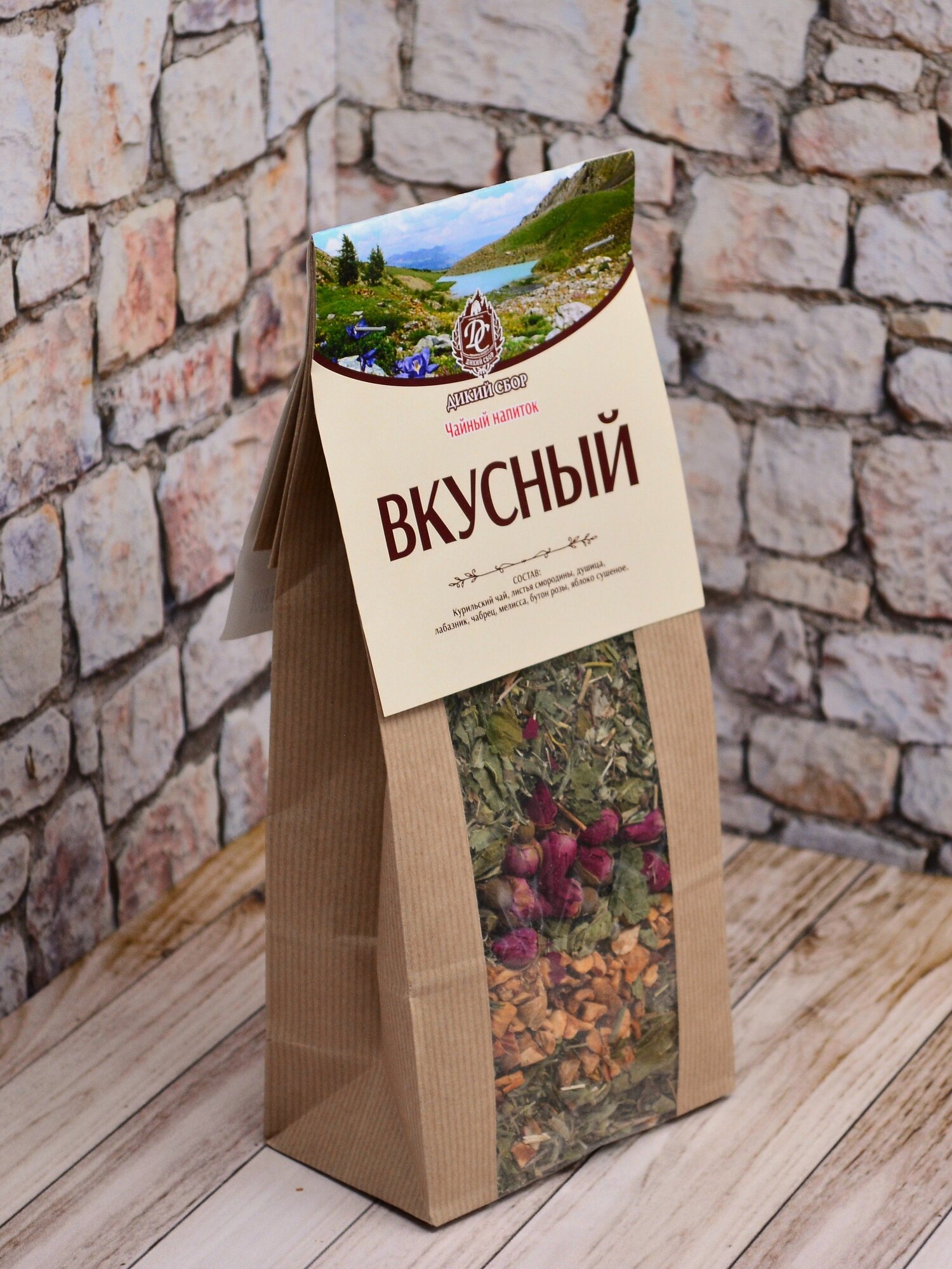 Чайный напиток "Вкусный" 100гр Дикий Сбор / Травяной сбор, Травяной чай, Натуральный