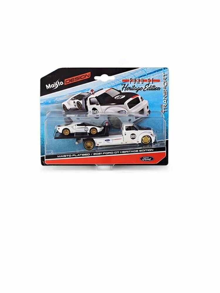 Машинка металлическая модель Maisto 1:64 Flatbed / 2021 GT Heritage Edition
