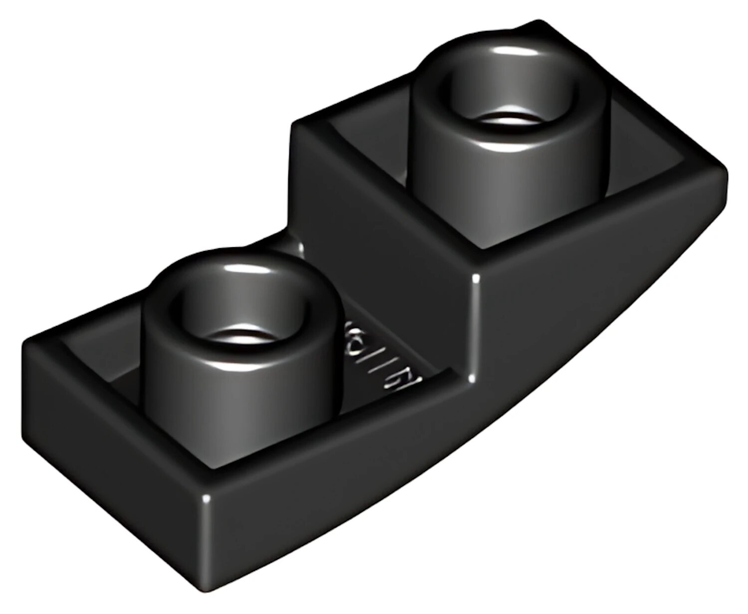 Деталь LEGO Slope, Curved 2 x 1 x 2/3 Inverted 24201 Black N