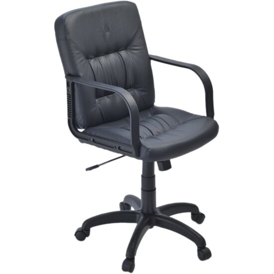 Кресло Фабрикант Чери А Кожа иск, DO, №350 (черный) , ТГ, PL 600, PL, ролик ст.