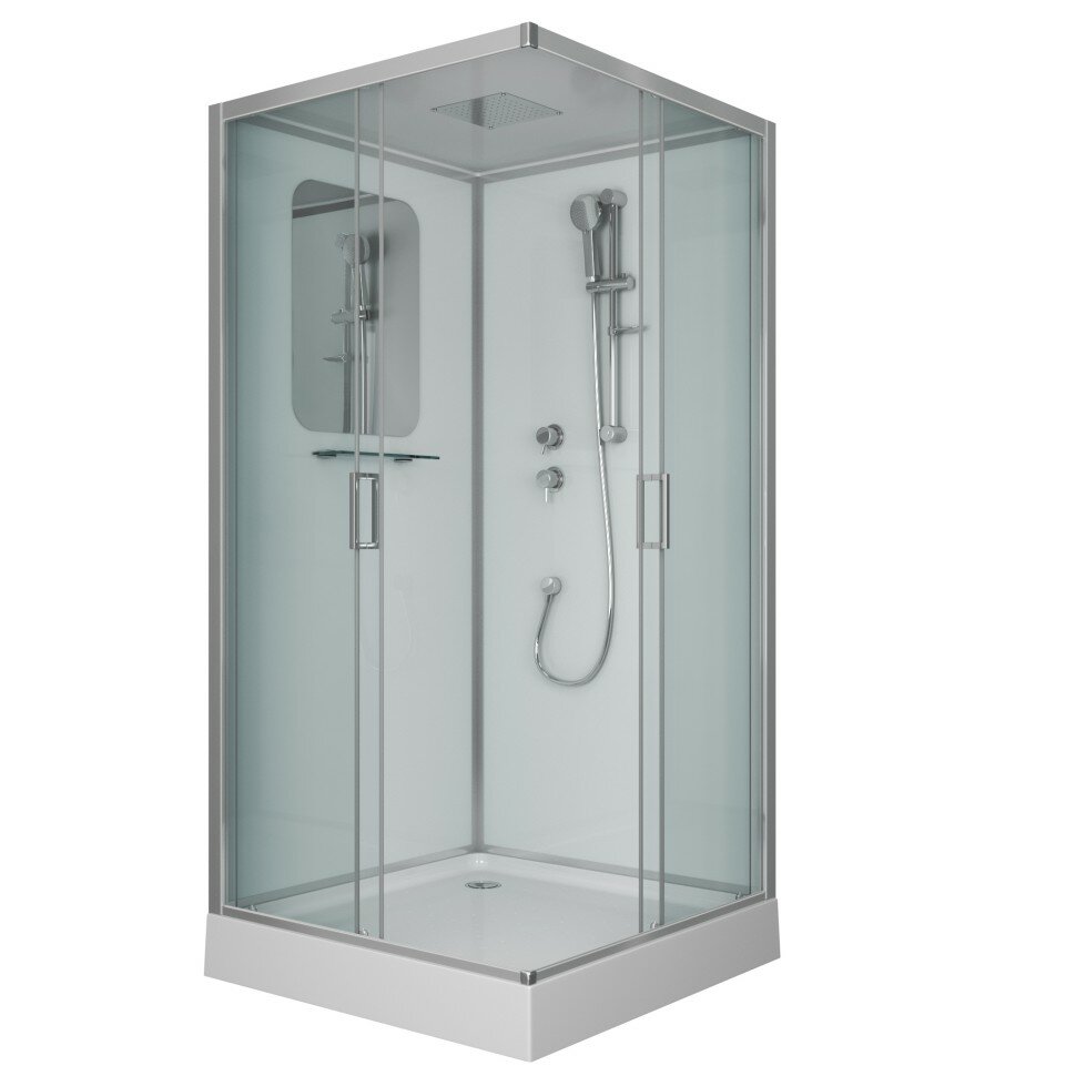 Душевая кабина Niagara Premium NG-6001-01Q (90х90х210) низкий поддон(16 см), стекло прозрачное,4 места