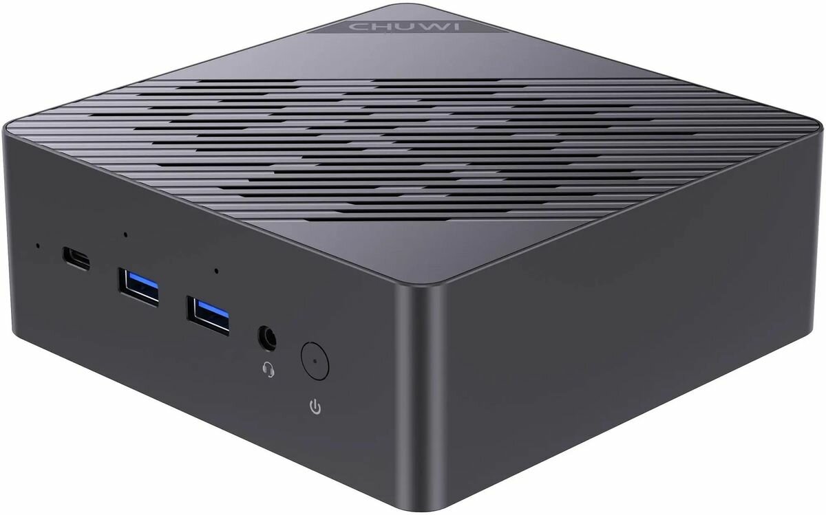 Chuwi AuBox Ryzen AI 9 365 (2)/32Gb/SSD1Tb/Radeon 880M/Win 11 Pro серебристый/черный
