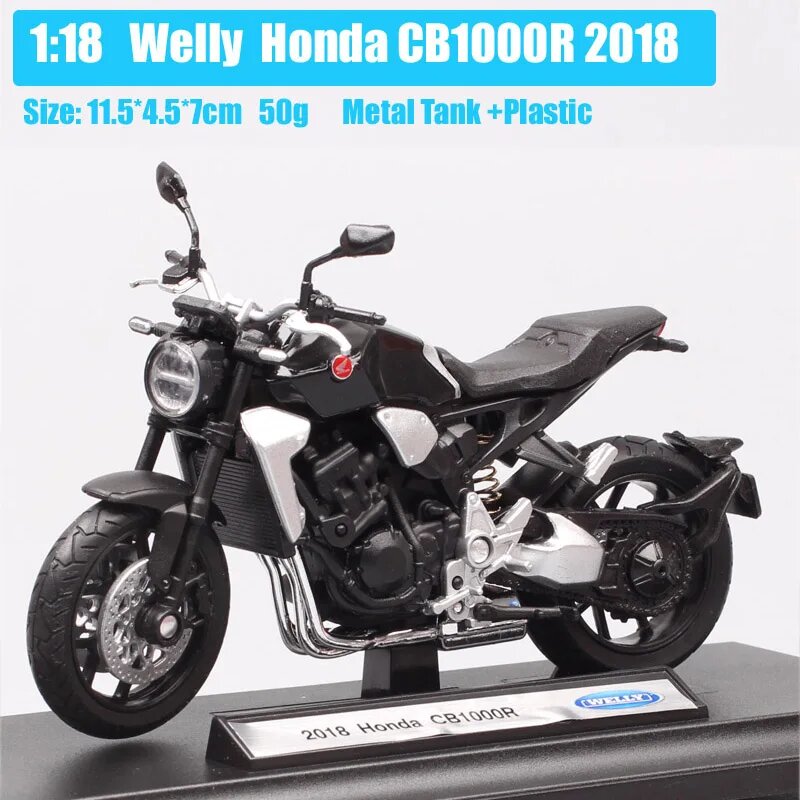 Maisto 1/18 Honda CRF450R CBR1000rr Africa Twin Gold Wing NC750S Hornet CB1000R Welly CB1000R