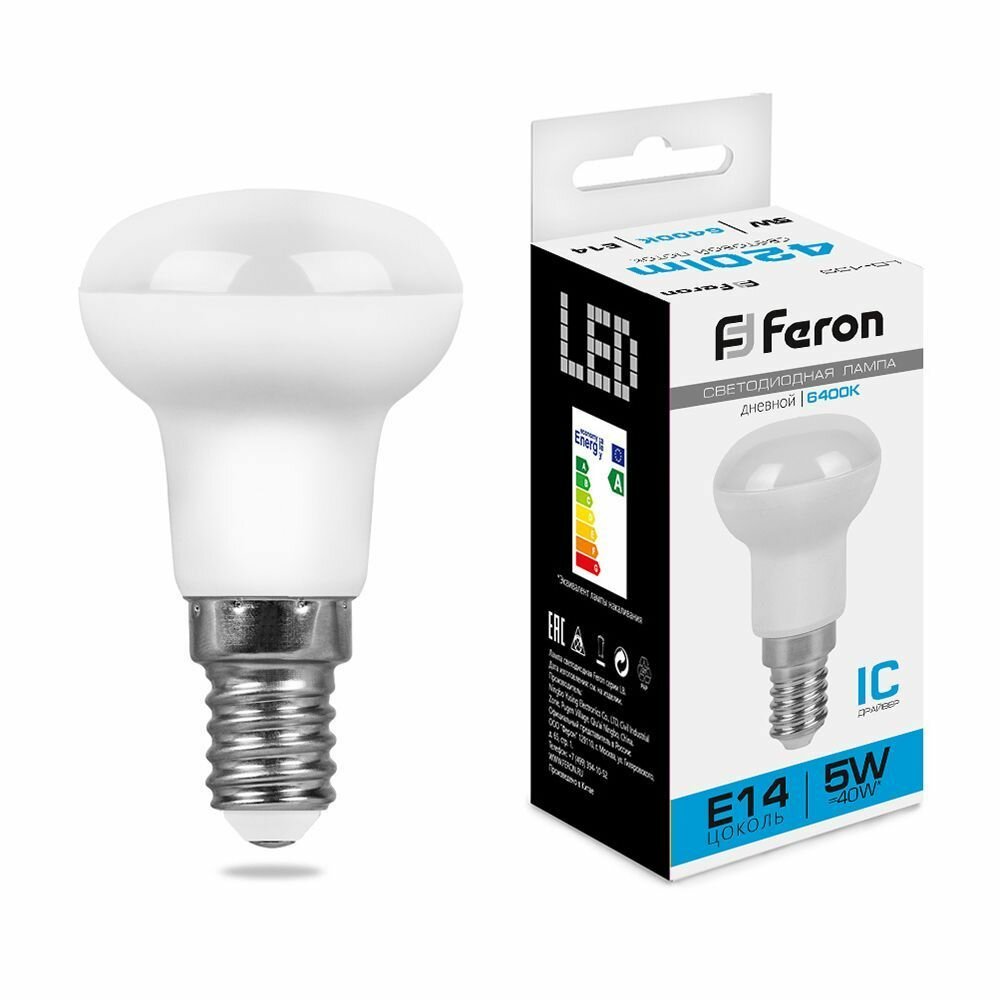 Лампа светодиодная LB-439 E14 5W 175-265V 6400K комплект 3 штуки, FERON 25518