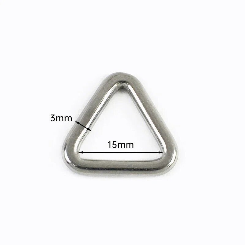 Meetee металлические пряжки 15-40 мм 10Pcs, 304SS-3x15mm