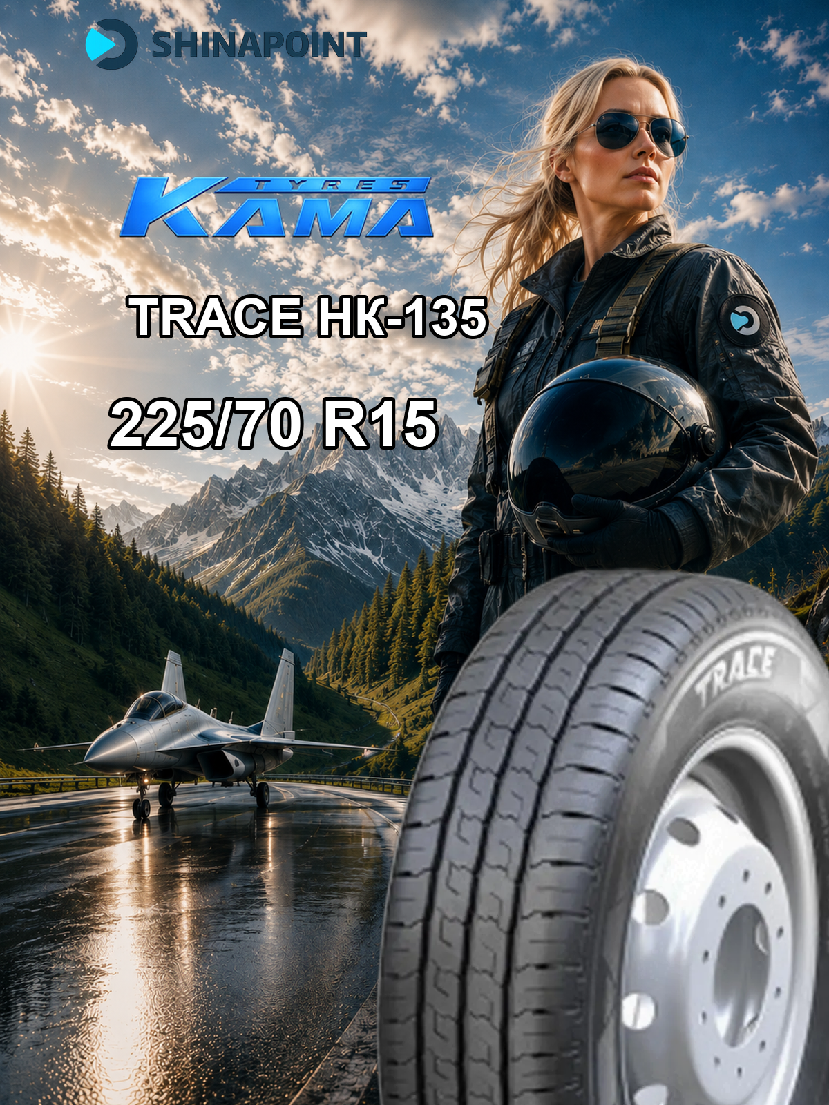 Шины летние R15 225 70 112 R автомобильная летняя резина Кама модель TRACE НК-135