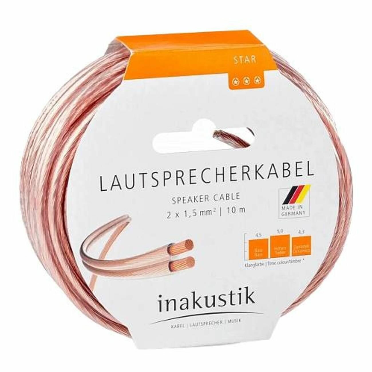 Кабель акустический Inakustik Star LS-Reels