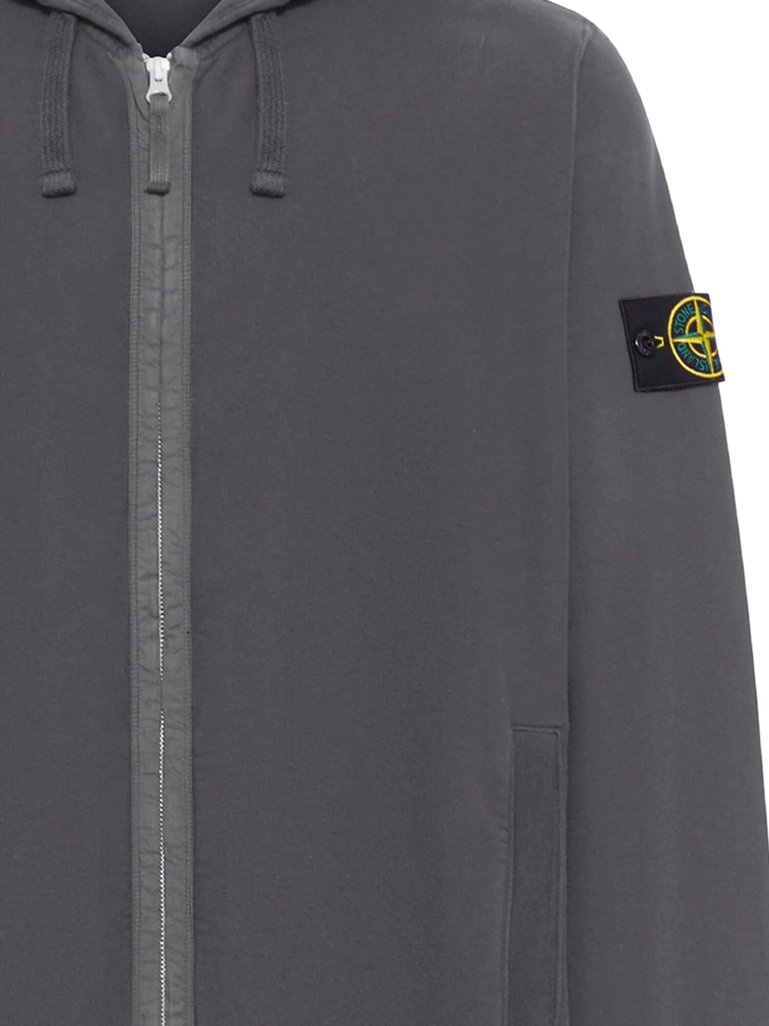 Худи Stone Island Logo-patch zip-up hoodie, размер L — фото 1