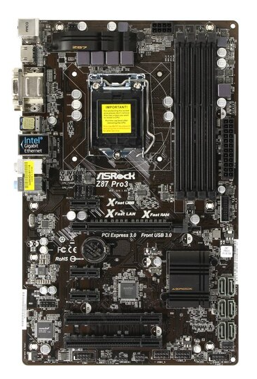 Материнская плата S-1150 AsRock Z87 PRO3 REV. G/A 1.04, Z87/4DDR3/SATA RAID/GLan/VGA/DVI/HDMI/Sb/USB3.0/ATX