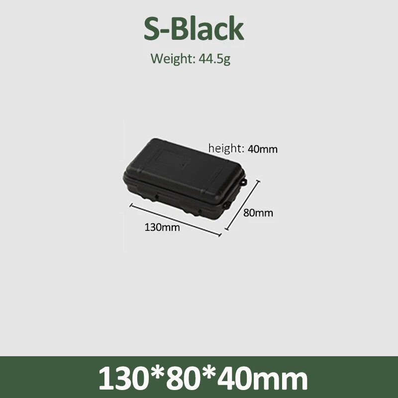 Пластиковый водонепроницаемый ящик для выживания S-Black