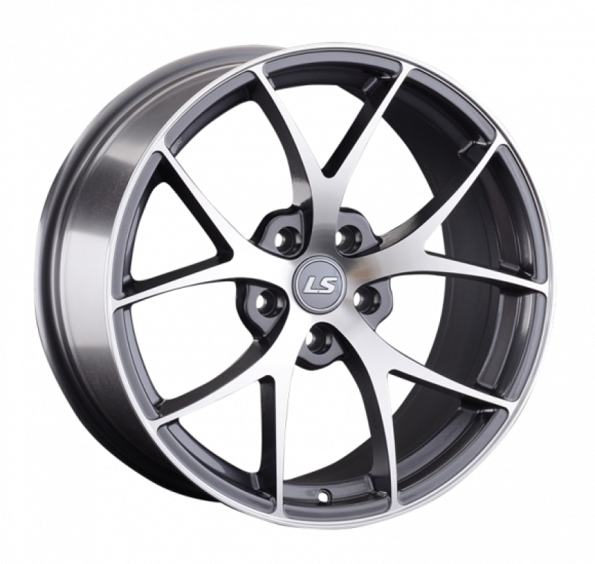 Диск колесный LS Wheels 845 8,5x18 5x114,3 Dia67.1 ET35 цвет GMF (темно-серый, полировка)