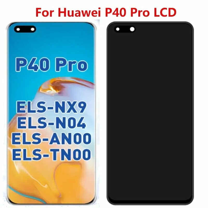 6,58-дюймовый TFT-дисплей для Huawei P40 Pro ELS-NX9 ELS-N04 AN00 TN00, сенсорный экран, модуль дисплея, запасные части для ремонта.